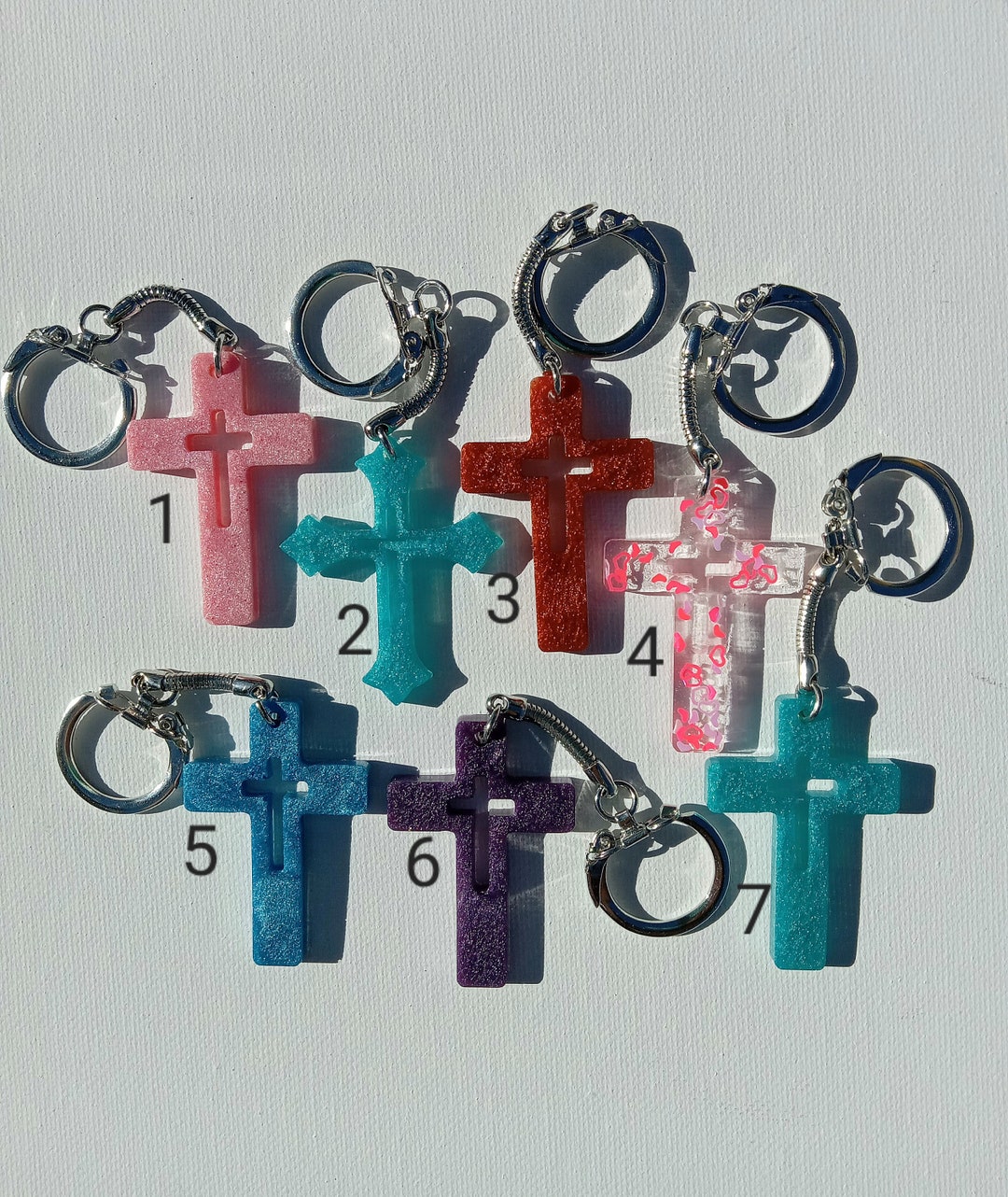 Resin Cross Keychain, Cross Keychain, Resin Keychain, Resin Cross ...
