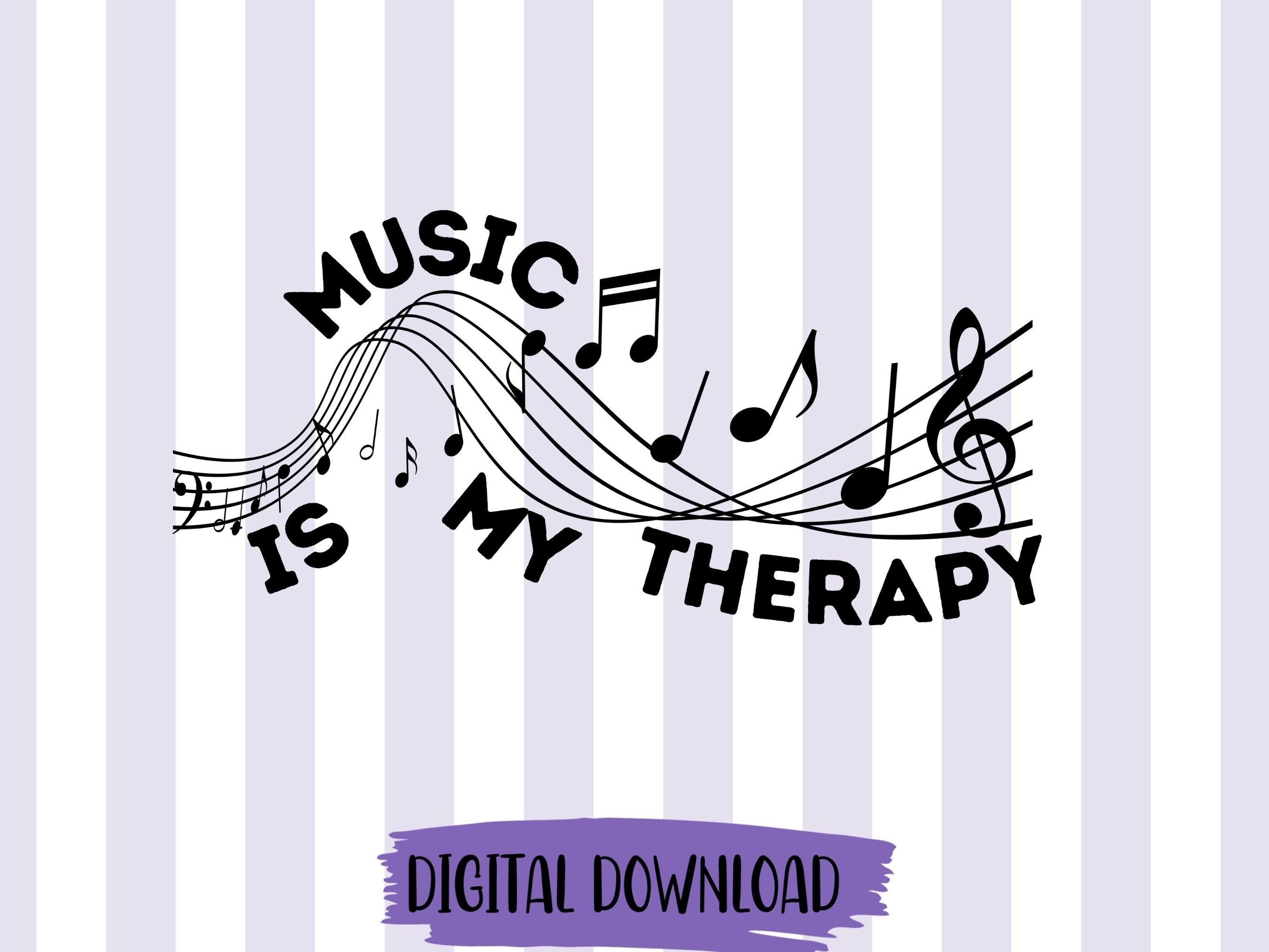 Music is My Therapy Png Music Notes Png Music Lover Png Music Teacher ...