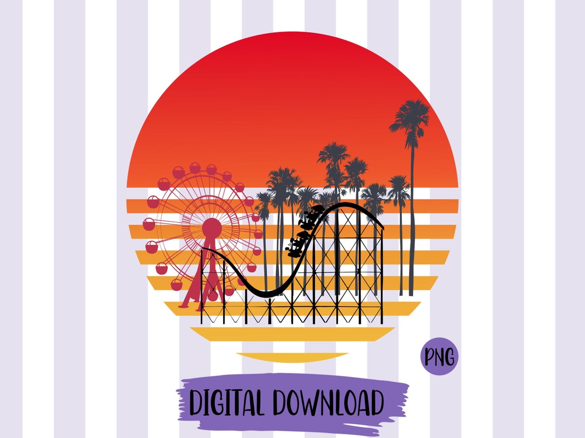Summer Amusement Park PNG: Ferris Wheel, Roller Coaster (digital ...
