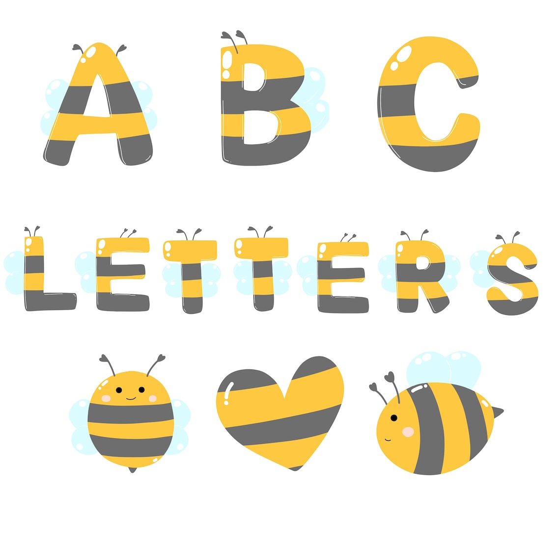 Bee Alphabet Png Teacher Bee Alphabet Png Teacher Learning Kindergarten ...