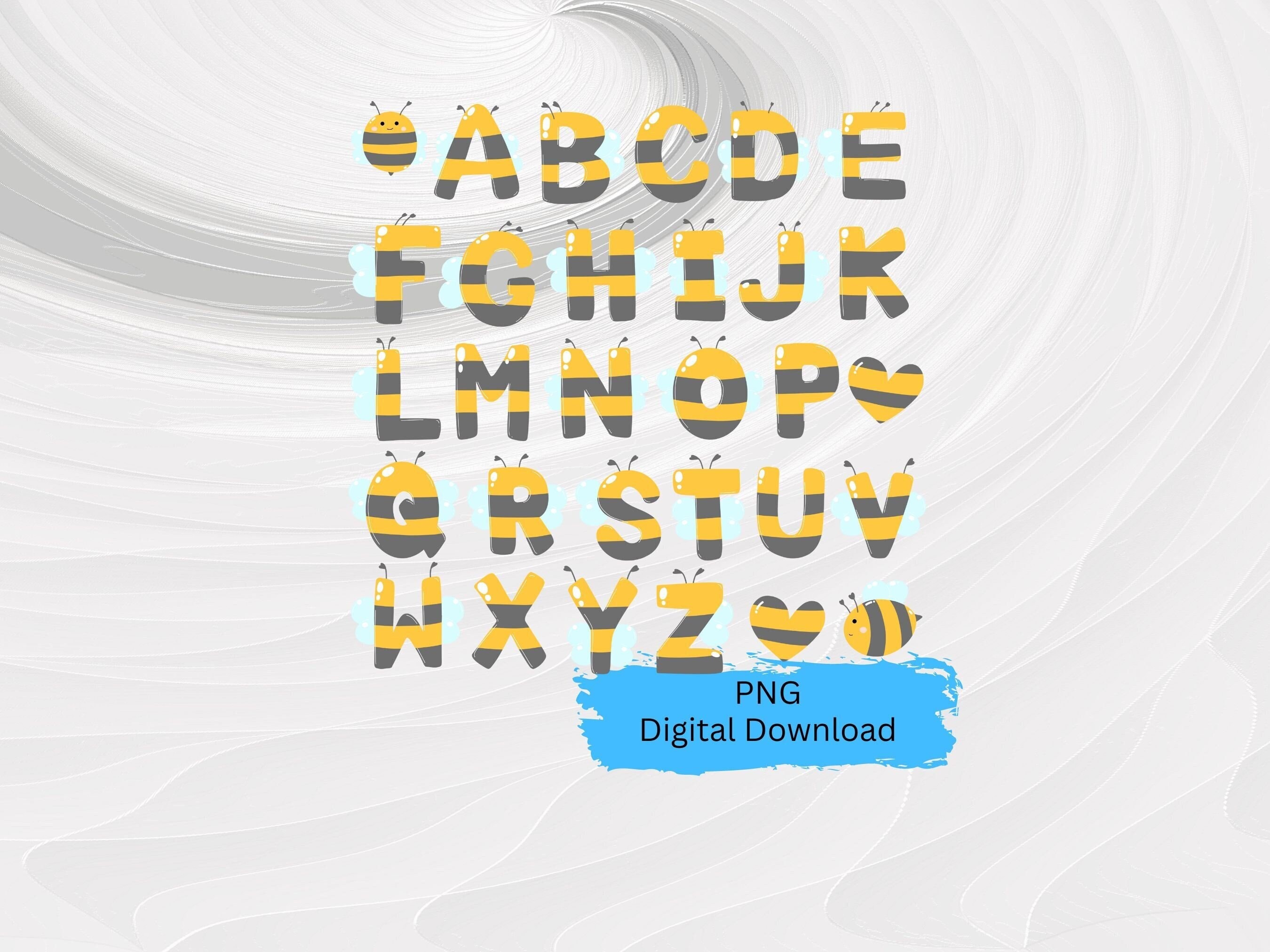 Bee Alphabet Png Teacher Bee Alphabet Png Teacher Learning - Etsy