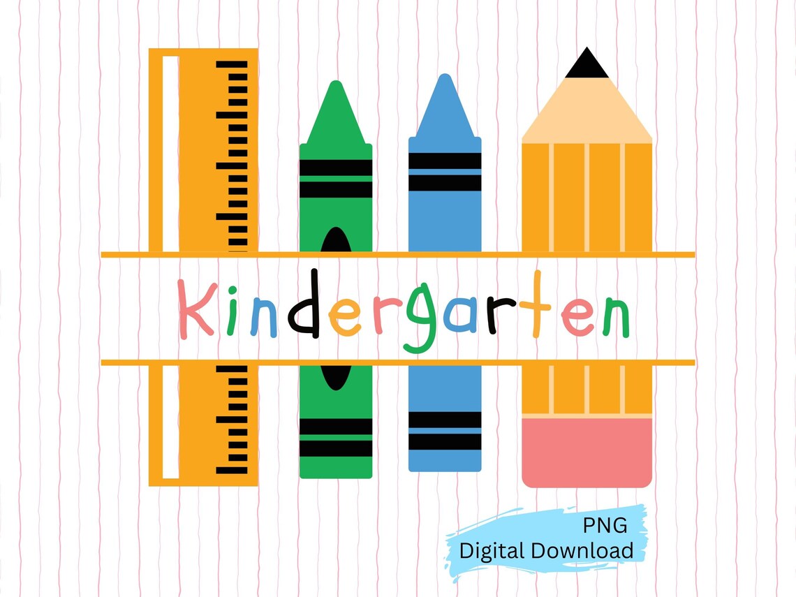 Kindergarten Png Back to School Png School Png Student Png - Etsy