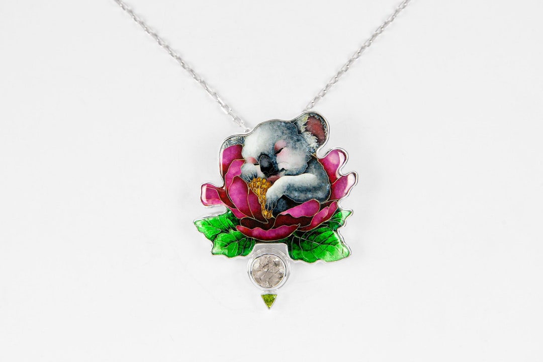 Baby Koala Bear Pendant. One of a Kind. 925 Sterling Silver. Handmade ...