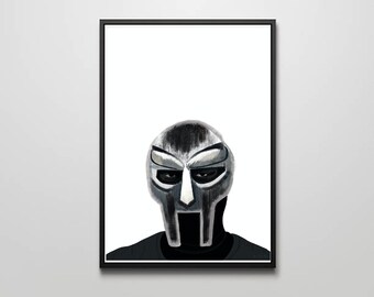 MF Doom Stencil Art Print - Etsy