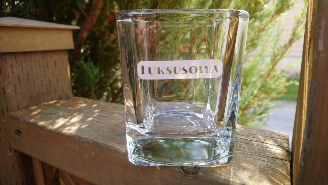 Luksusowa Square Vodka Collectible Barware Glass, Vodka Drinking Glass ...