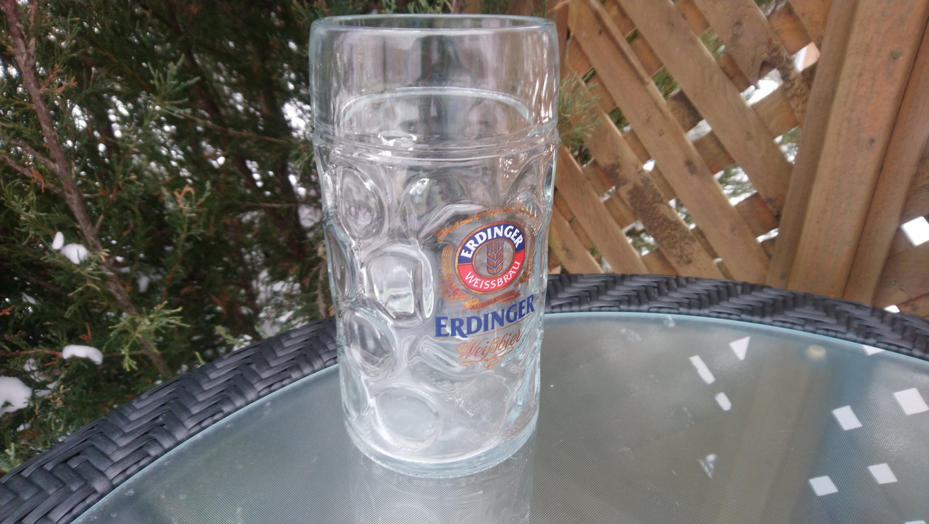 Erdinger Weissbrau Weibbier Beer Glass Stein, Barware Glass, Glass Mug ...
