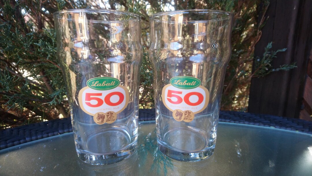 Labatt 50 Beer Glasses, 20 Ounces, Set of Two - Etsy