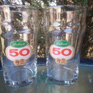 Labatt 50 Beer Glasses, 20 Ounces, Set of Two - Etsy