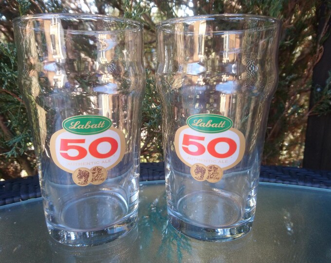 Labatt 50 Beer Glasses, 20 Ounces, Set of Two - Etsy