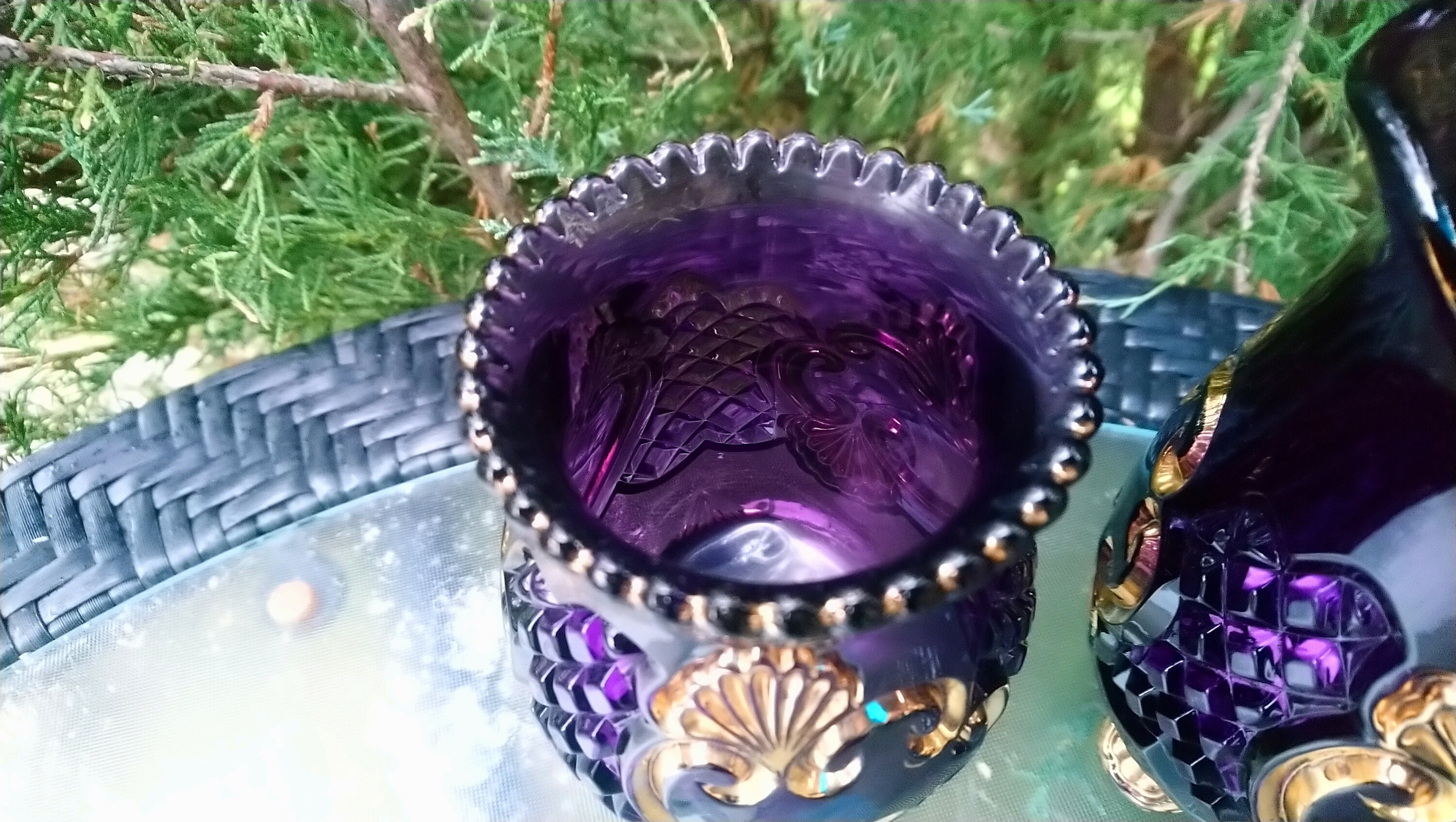 Antique EAPG Riverside Glass Croesus Amethyst 1897-1904 Sugar Bowl and ...
