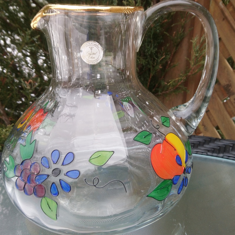 Hand Painted Pitcher - Etsy