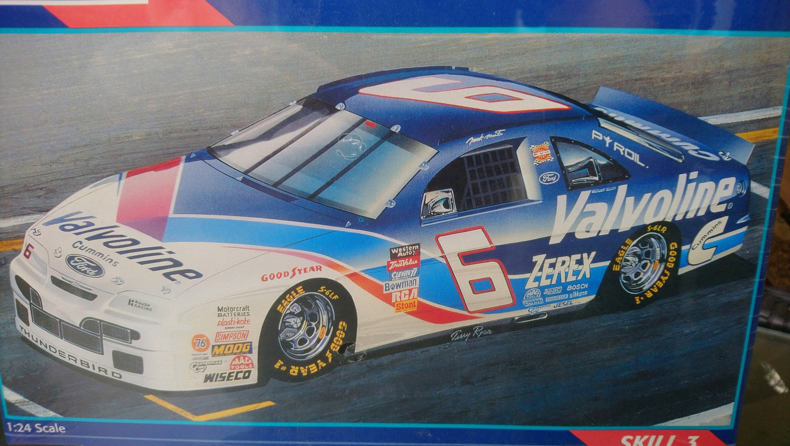 Monogram Plastic Model Kit, No. 6 Valvoline Thunderbird, 1/24 Scale ...