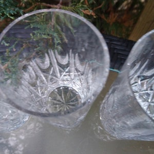 Lead Crystal Water Glasses,set of Four, Heavy Crystal Barware Highball ...