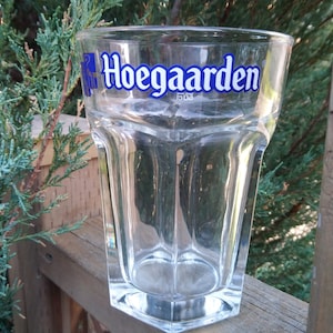 Vintage Hoegaarden Belgian Hexagonal .50L Beer Glass, Collectible ...