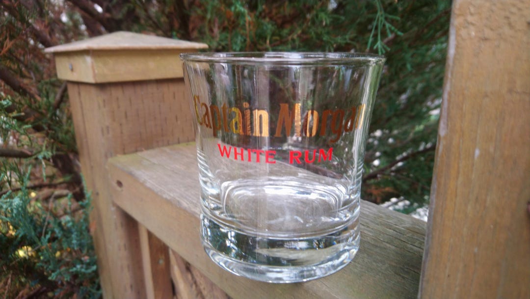 Captain Morgan Glass, White Rum Glass, 8 Ounces, Rocks Glass or Mixed ...