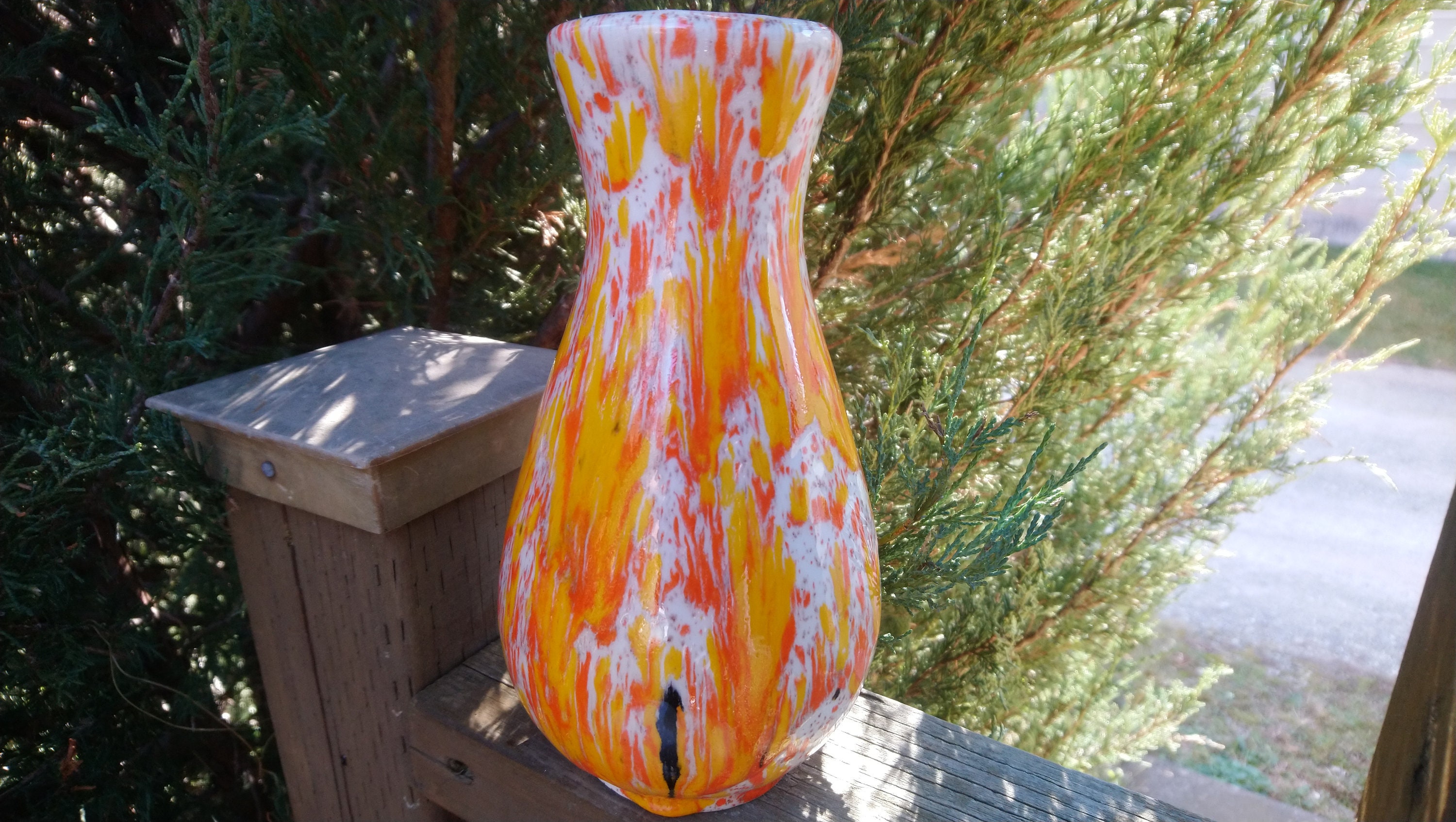 Mid Century Splatter Pottery Pitcher or Vase Table - Etsy