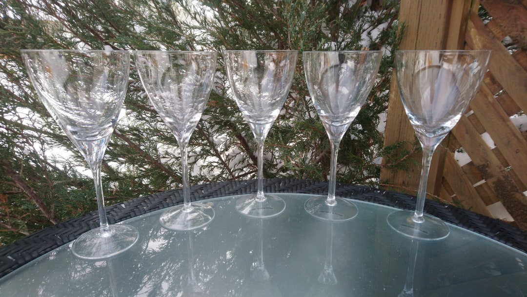 Vintage Crystal Wine Glasses, Hand Made in Poland, Elegant Crystal ...