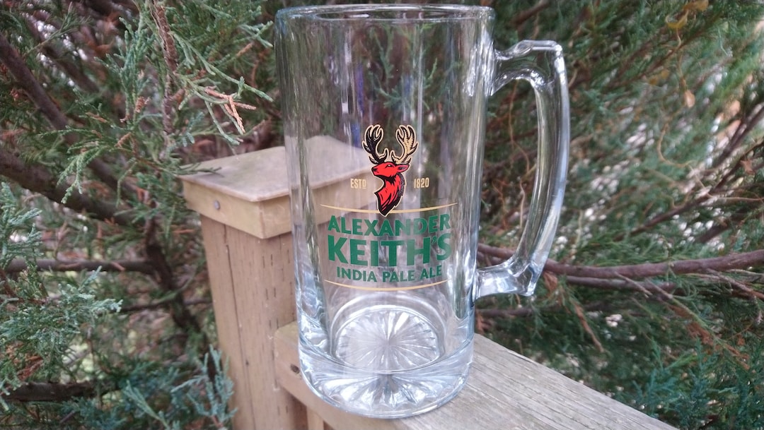 Alexander Keith's India Pale Ale Beer Glass Mug, Barware Glass ...