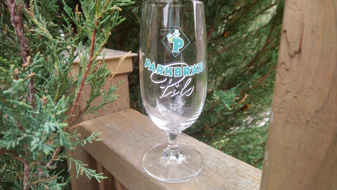 Vintage "parkbrau Pils" Collectible German Tulip Stemmed Beer Glass ...