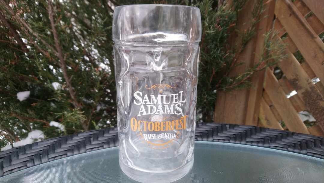Samuel Adams Octoberfest "raise the Stein" Vintage Glass Beer Stein ...
