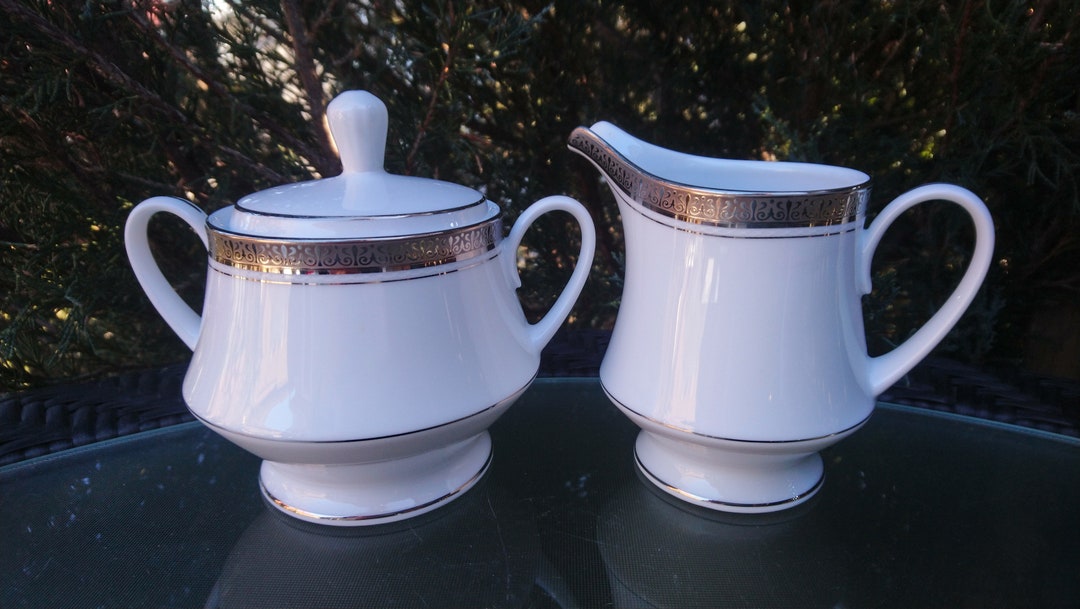 Rob Mcintosh by Noritake, Royal Crest Platinum M172 Pattern, Sugar Bowl ...