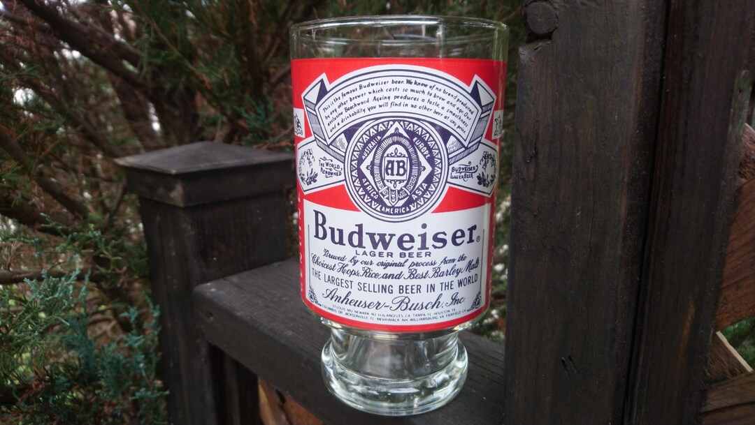 Budweiser Lager Beer Glass, Large, 32 Ounces - Etsy
