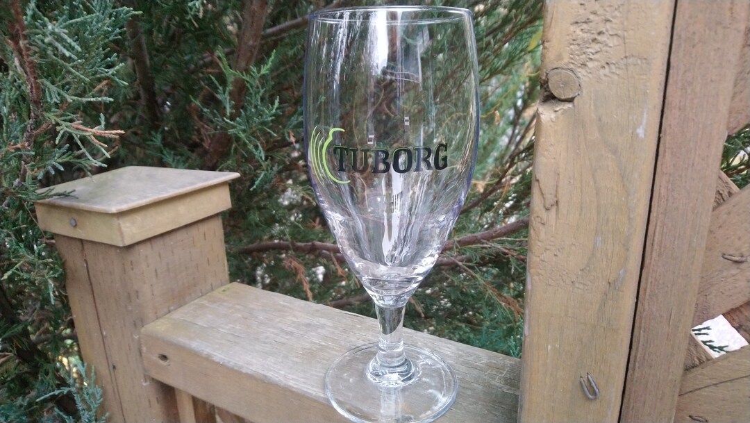 Tuborg Beer Glass, Barware Glass, Stemmed Beer Glass, Danish Beer Glass ...