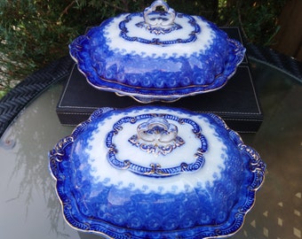 Antique Flow Blue Dishes - Etsy