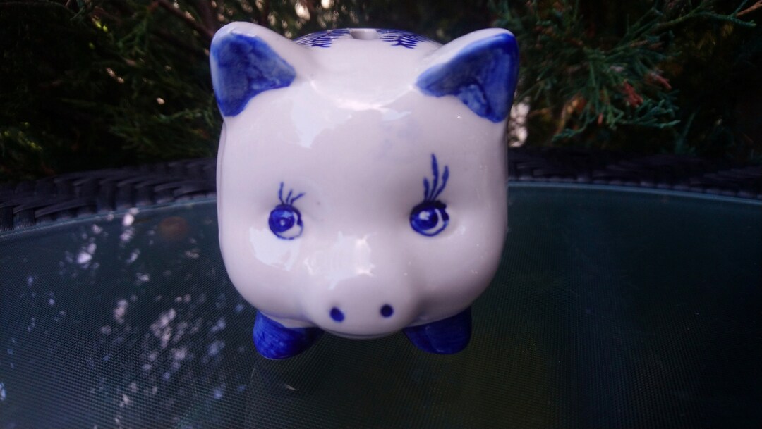 Delft Blue Money Piggy Bank From Holland Created by Dutch Craftsman ...