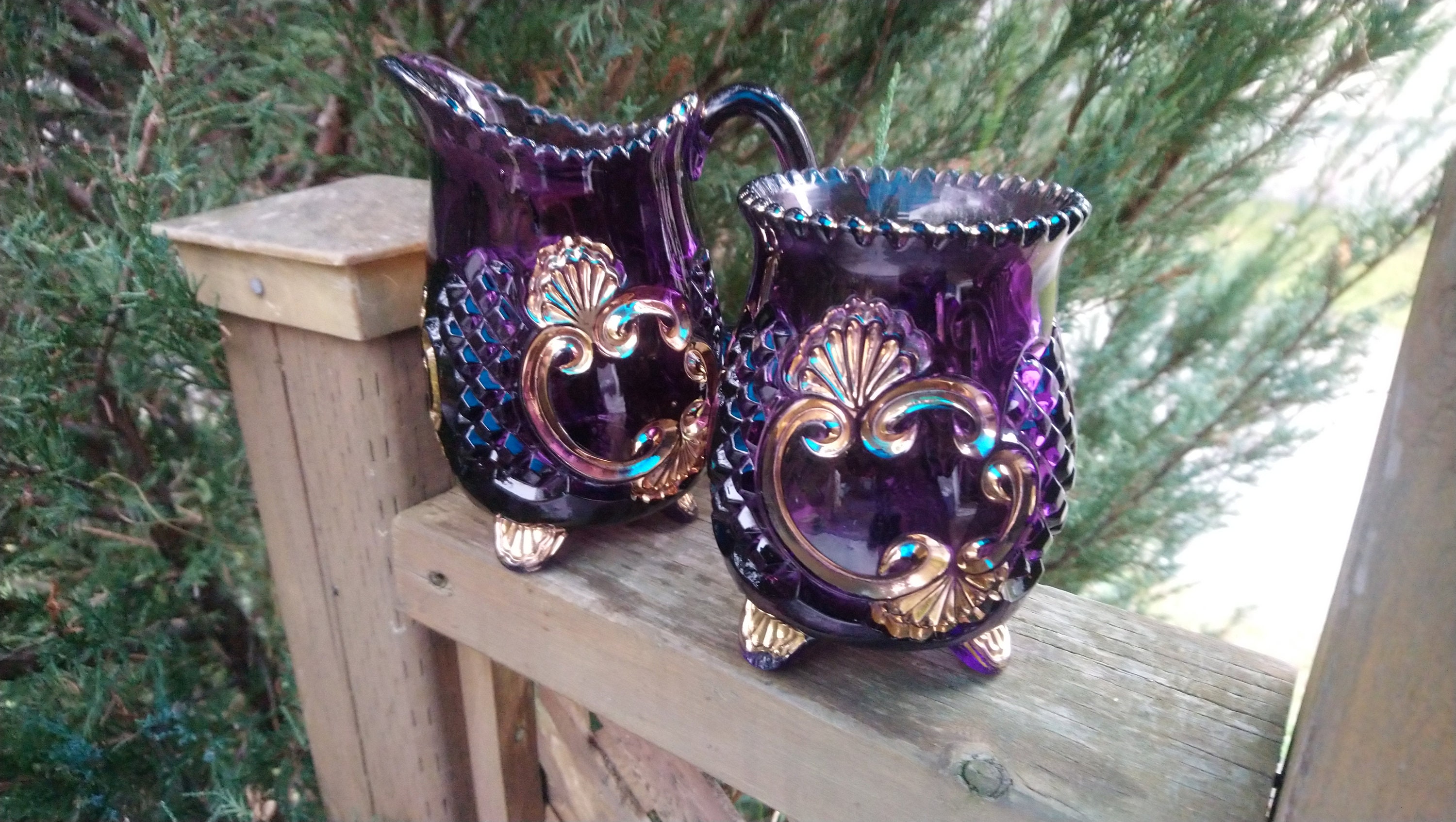 Antique EAPG Riverside Glass Croesus Amethyst 1897-1904 Sugar - Etsy