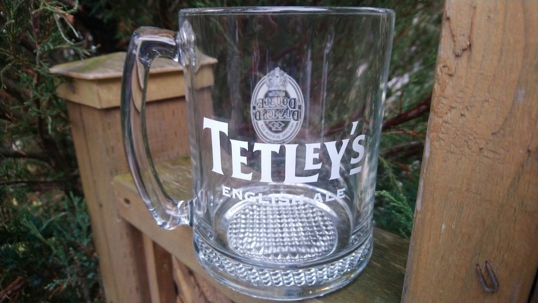 Tetley's Double Diamond Beer Glass Mug, Tetley's English Ale, Double ...