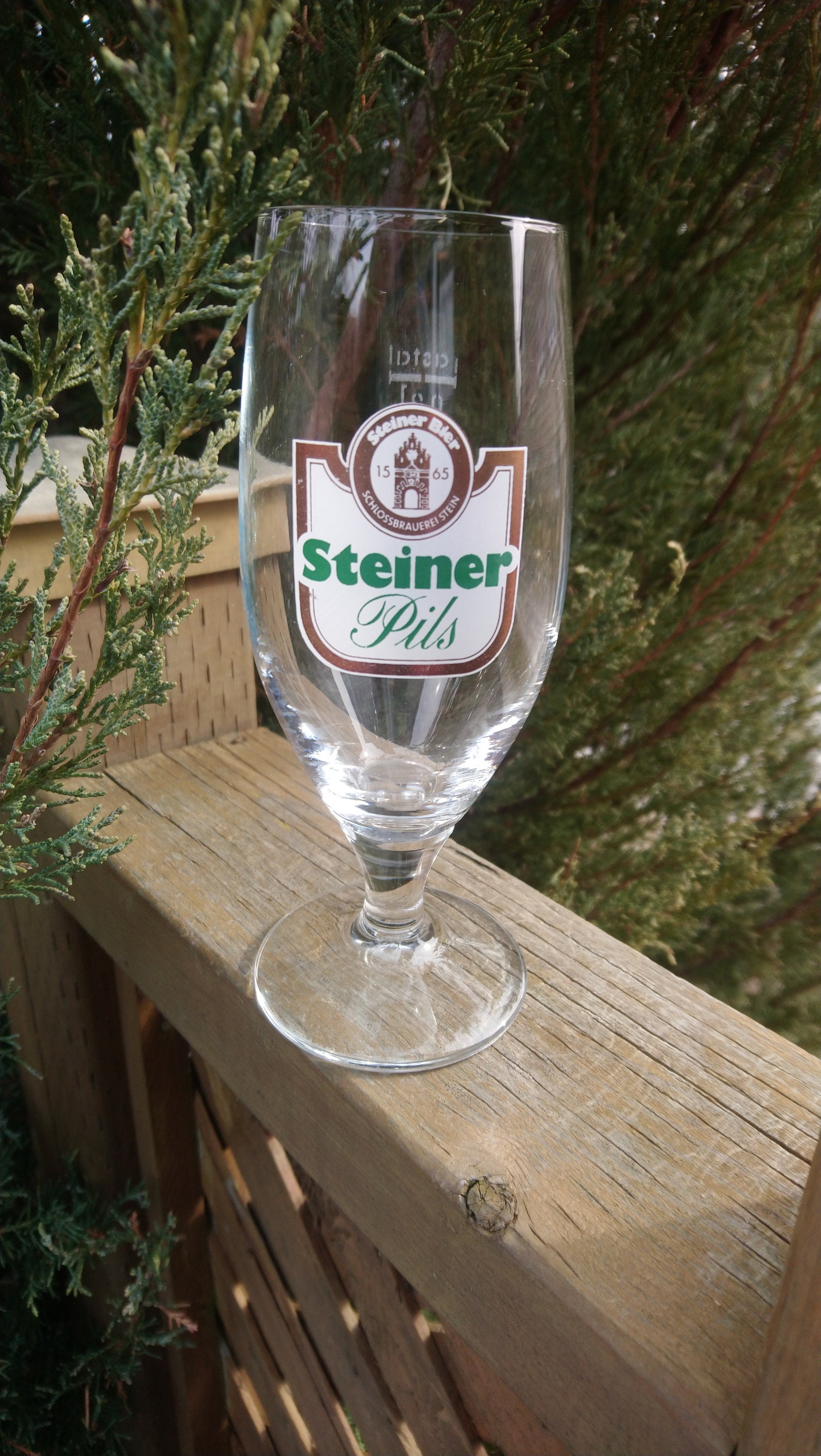 Steiner Bier, Steiner Pils, Pre-1972, Vintage Stemmed Beer Glass ...