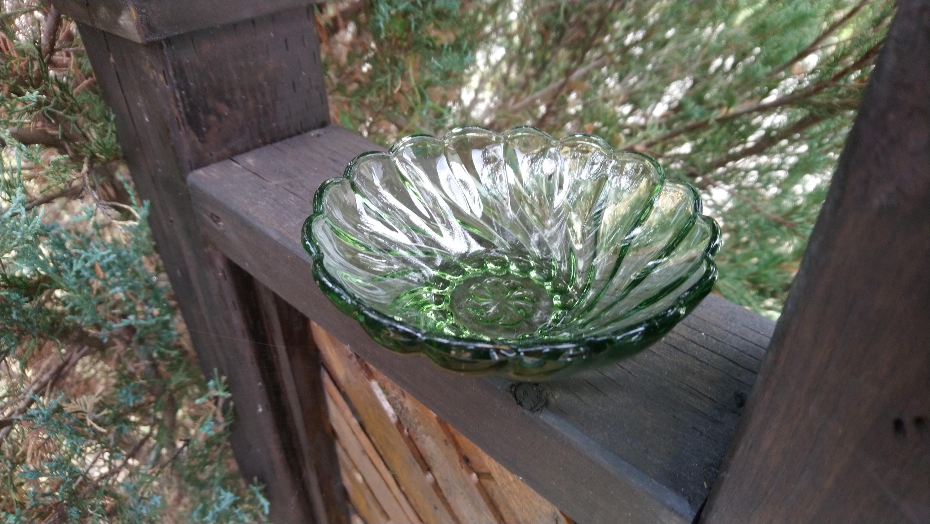 Hazel Atlas Capri Swirl Pattern, Four Bowls, Olive Green, Dessert Bowls ...