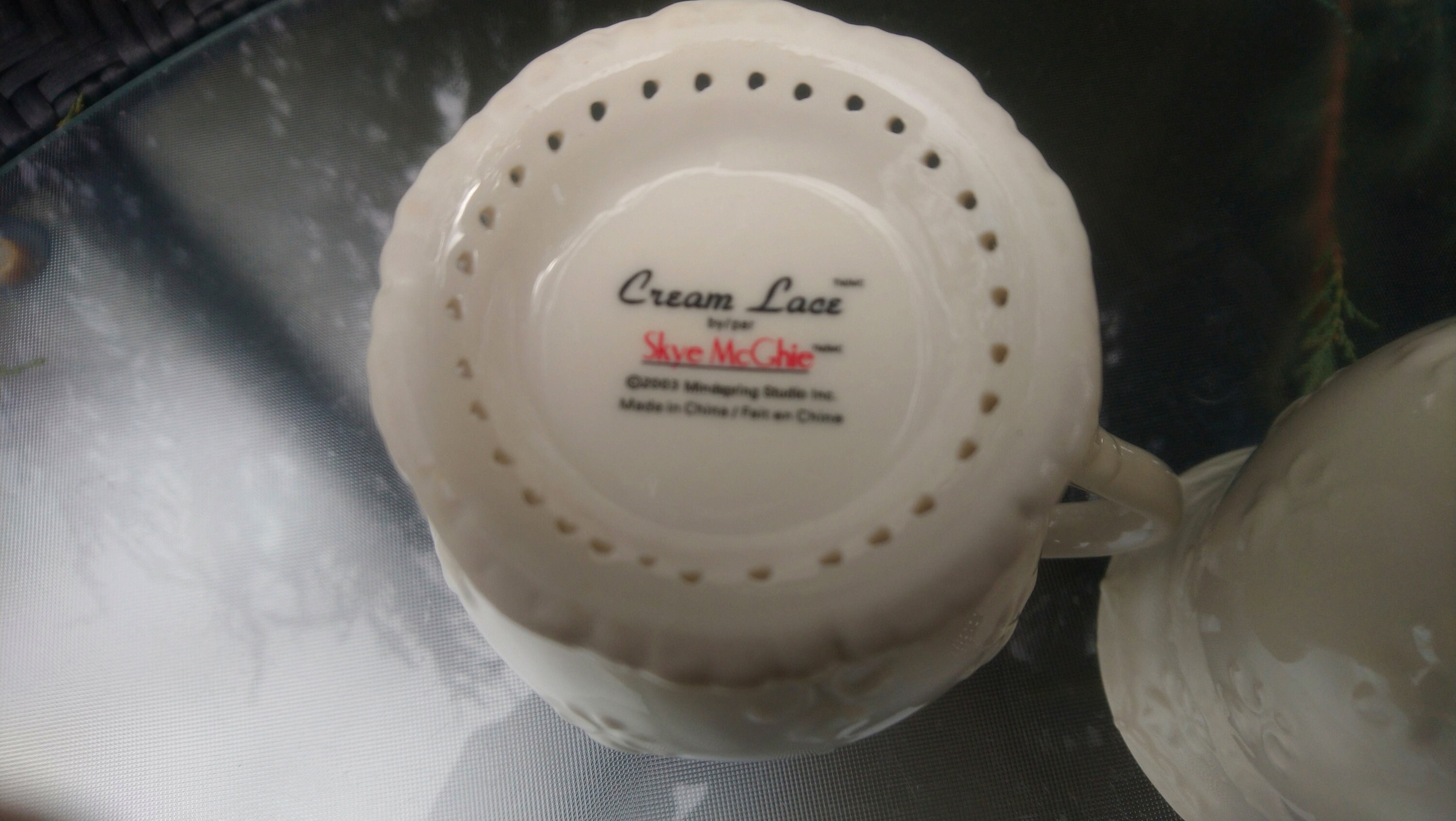 Vintage Skye Mcghie Cream Lace Pattern 2002 Fine Porcelain | Etsy
