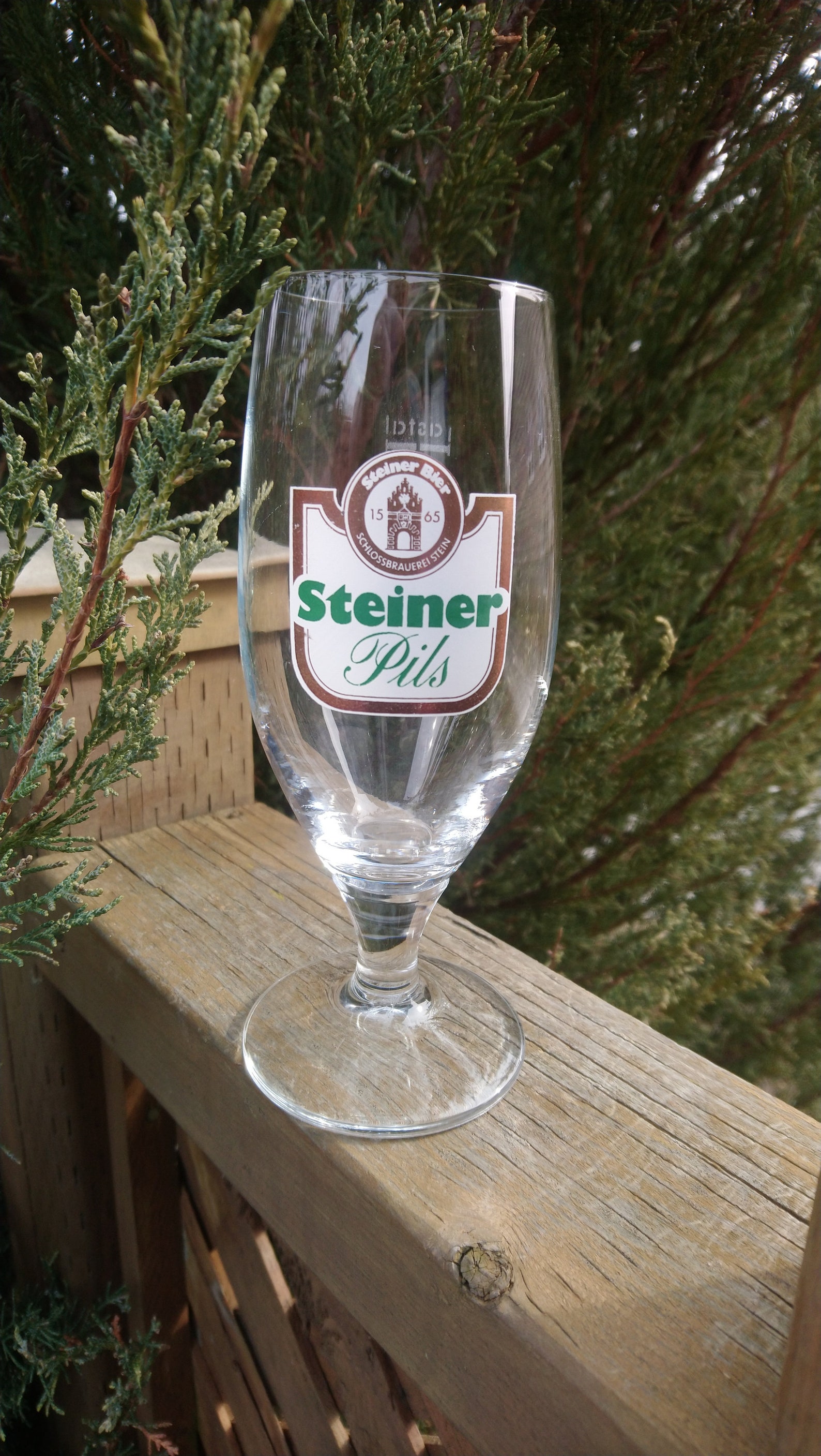 Steiner Bier, Steiner Pils, Pre-1972, Vintage Stemmed Beer Glass ...