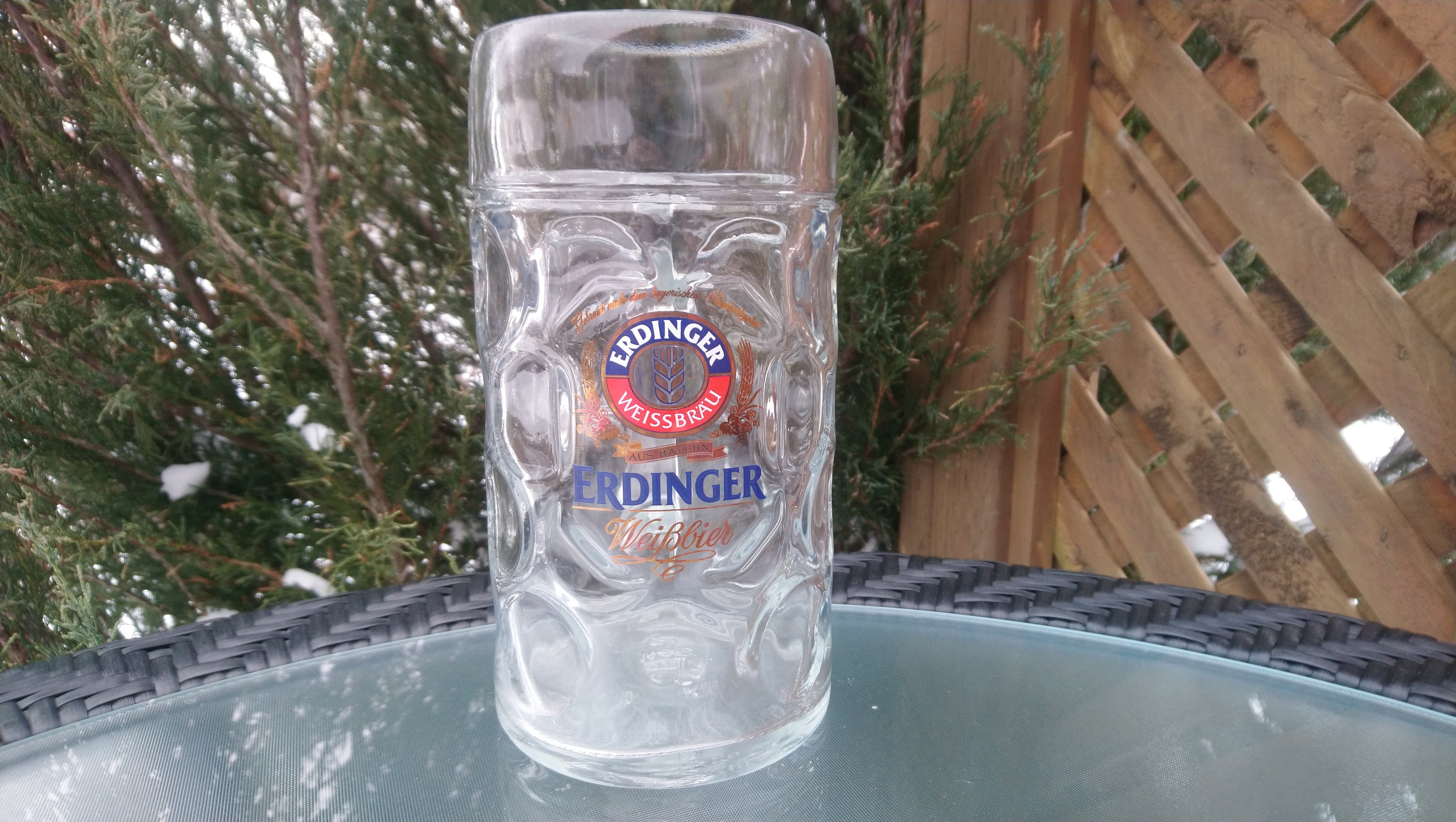 Erdinger Weissbrau Weibbier Beer Glass Stein, Barware Glass, Glass Mug ...