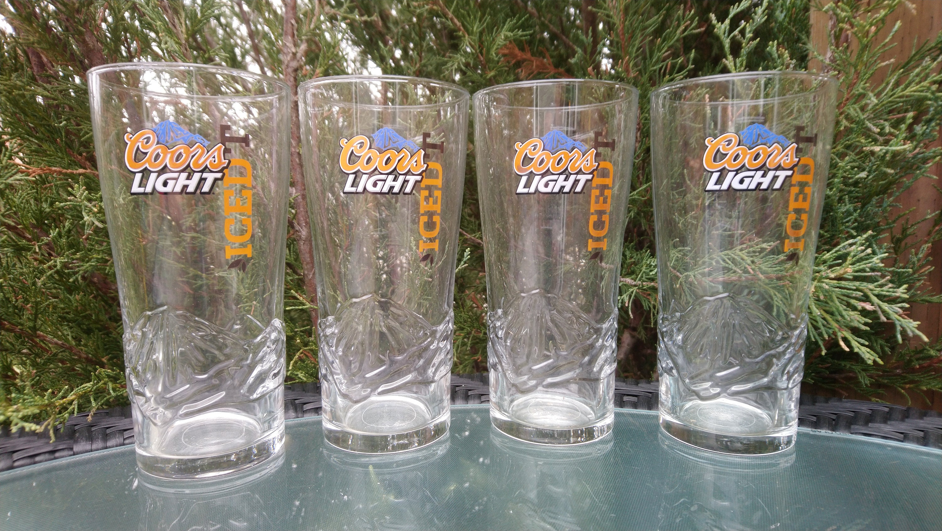Set Of Four Coors Light Iced Tea Glasses Barware Etsy