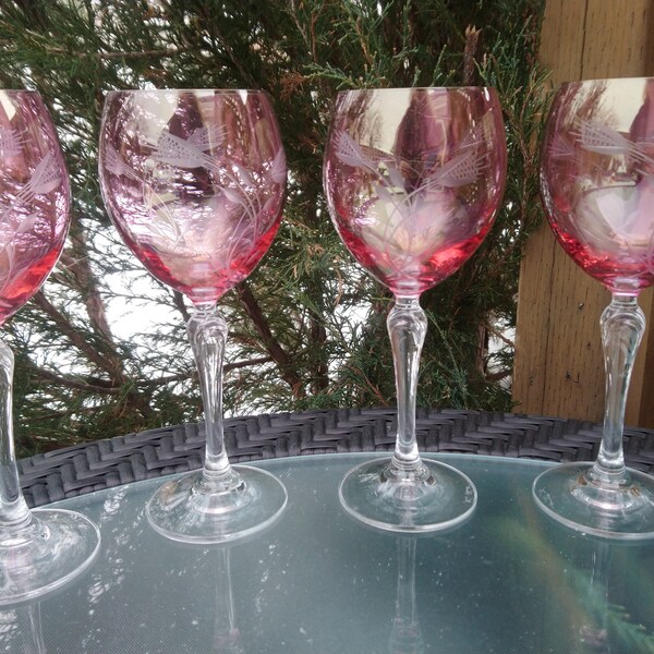 Pink Stemware - Etsy