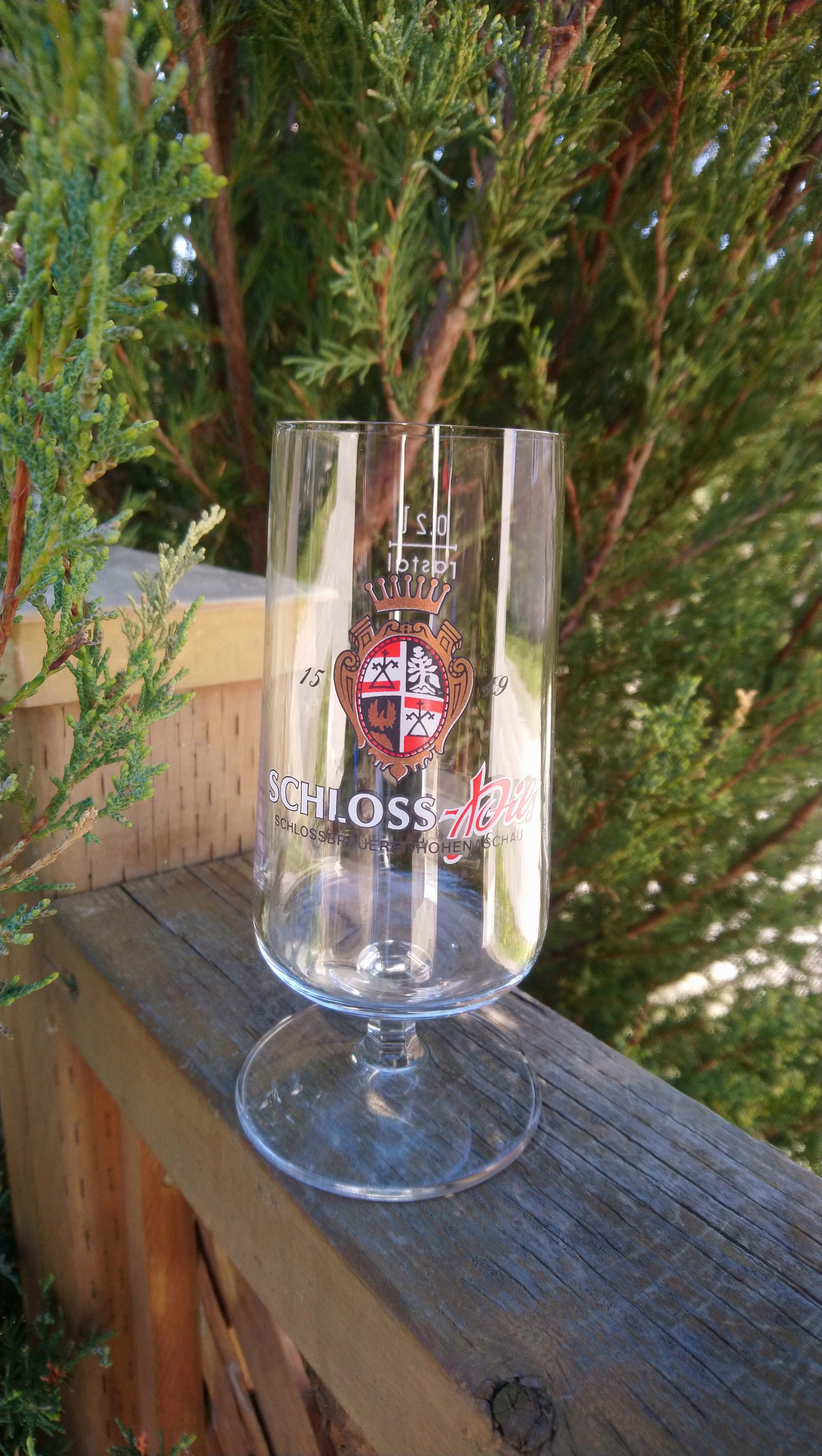 Schloss Pils Collectible German Beer Glass, Barware Glass, Vintage ...