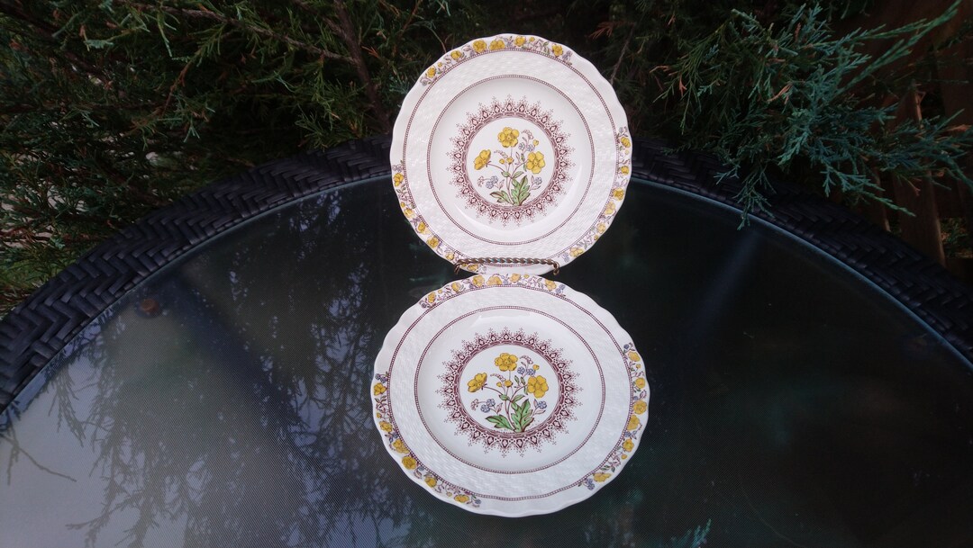 Spode "buttercup" Pattern, Discontinued 1960-2003, Set of Two Bread and ...