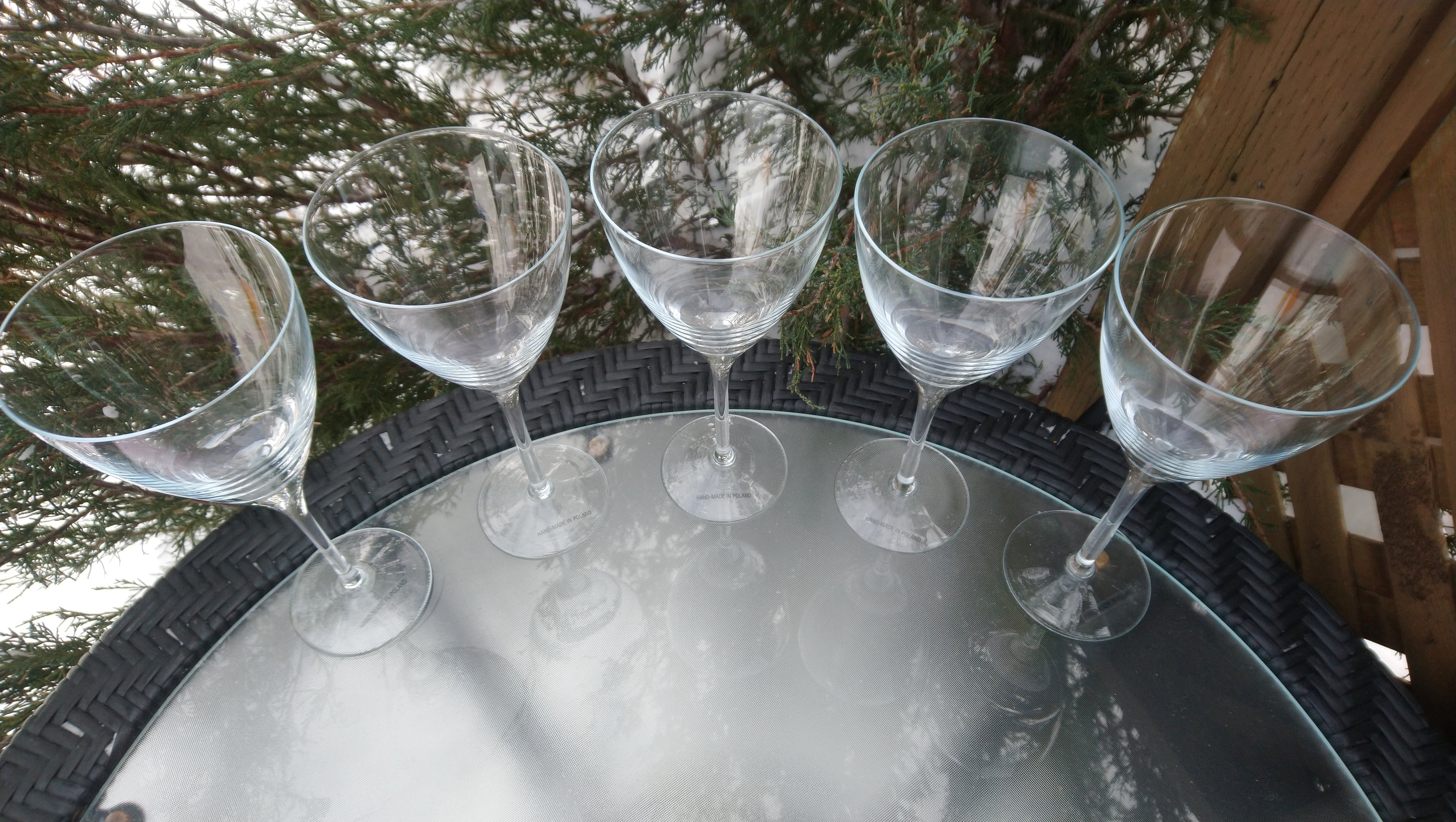 Vintage Crystal Wine Glasses Hand Made in Poland Elegant - Etsy