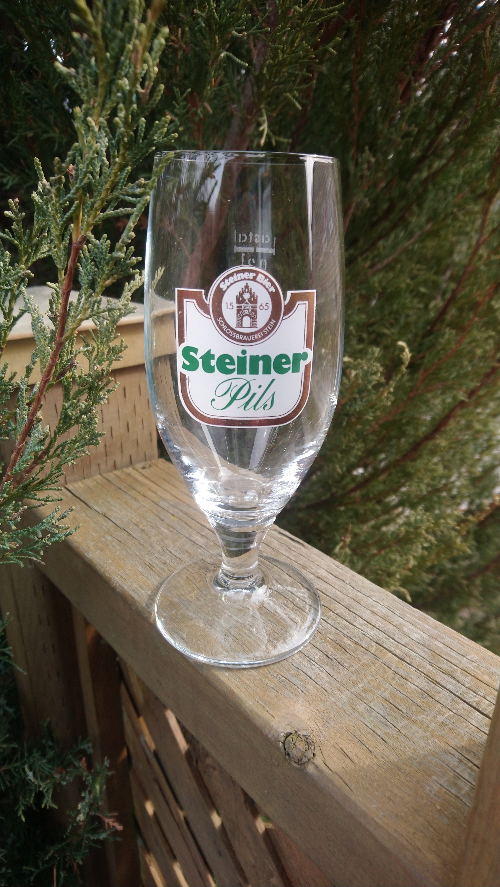 Steiner Bier, Steiner Pils, Pre-1972, Vintage Stemmed Beer Glass ...