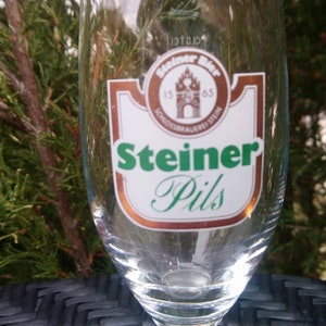 Steiner Bier, Steiner Pils, Pre-1972, Vintage Stemmed Beer Glass ...