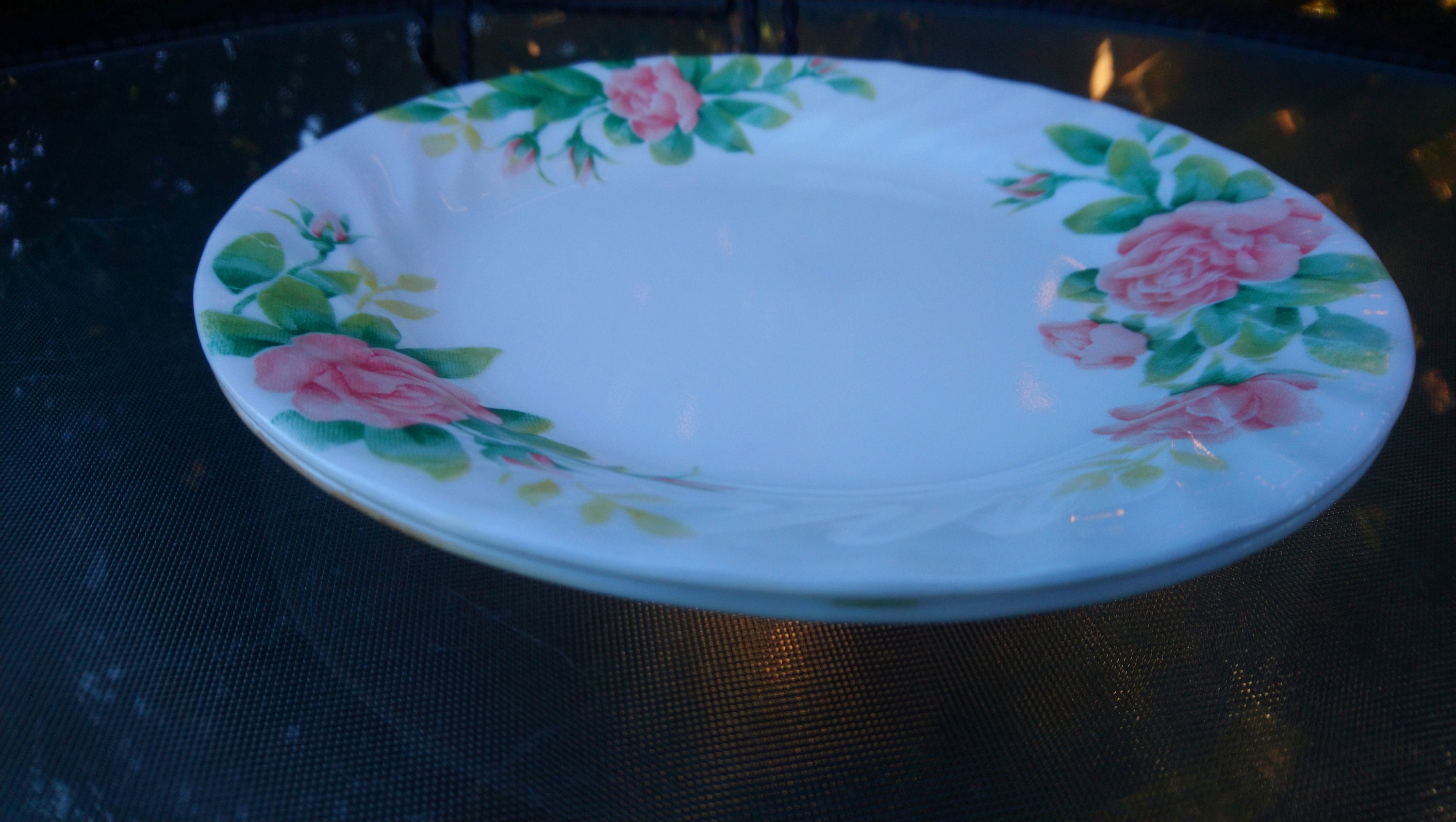 Corelle by Corning, Elegant Rose Pattern, Discontinued 2000-2002, Pink ...