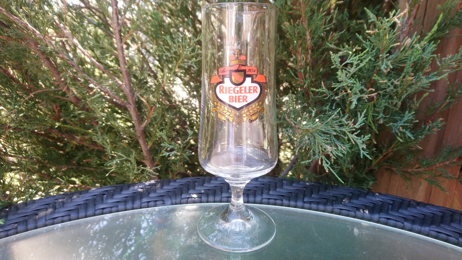 Vintage "riegeler Bier" Tulip Stemmed Collectible German Beer Glass ...