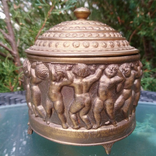 Antique Musical Powder Box - Etsy