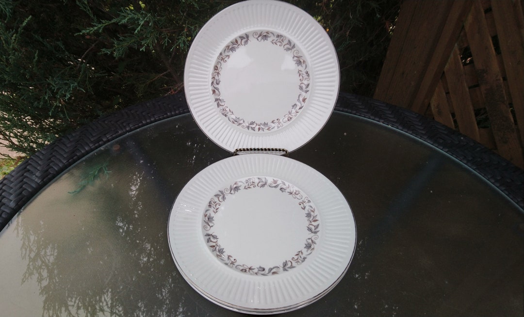 Johnson Brothers, Athena Pattern, Set of Three 8" Salad Plates, Blue ...