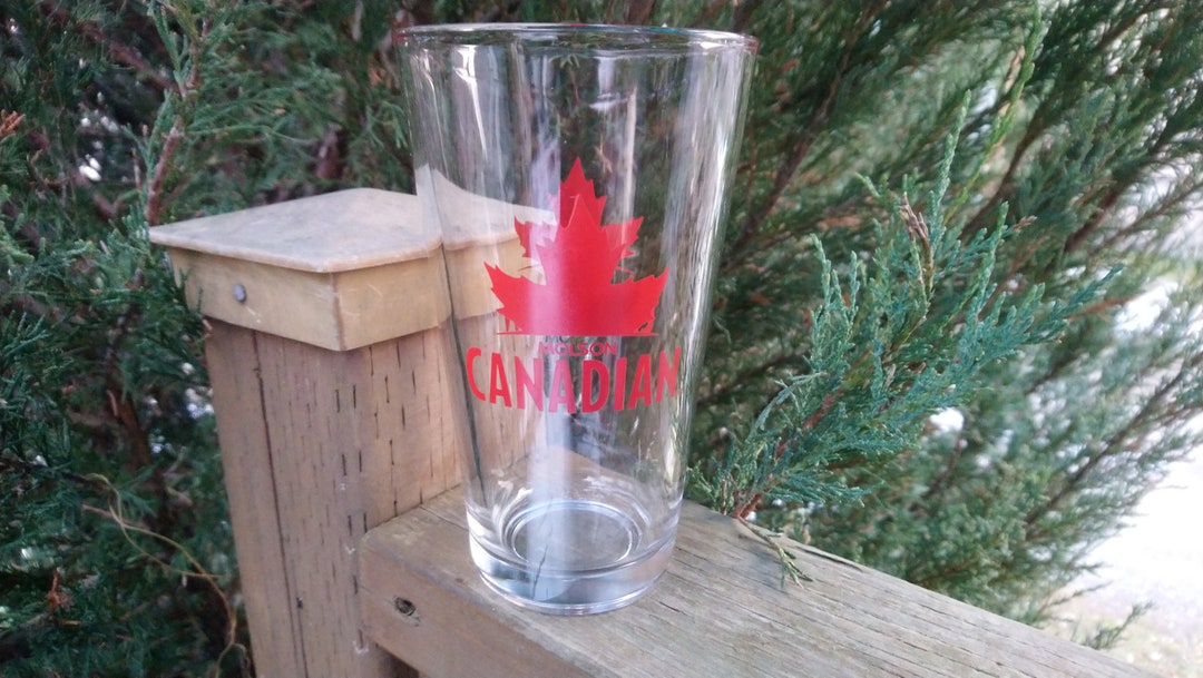 Molson Canadian Collectible Beer Glass, Barware Glass, Thick Heavy ...