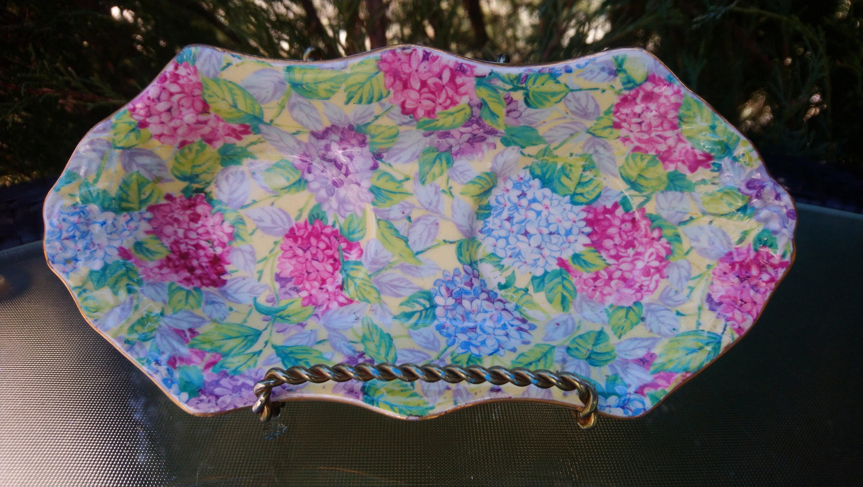 James Kent Ltd. Longton, Hydrangea Pattern, 1940s Chintz, Salt and ...