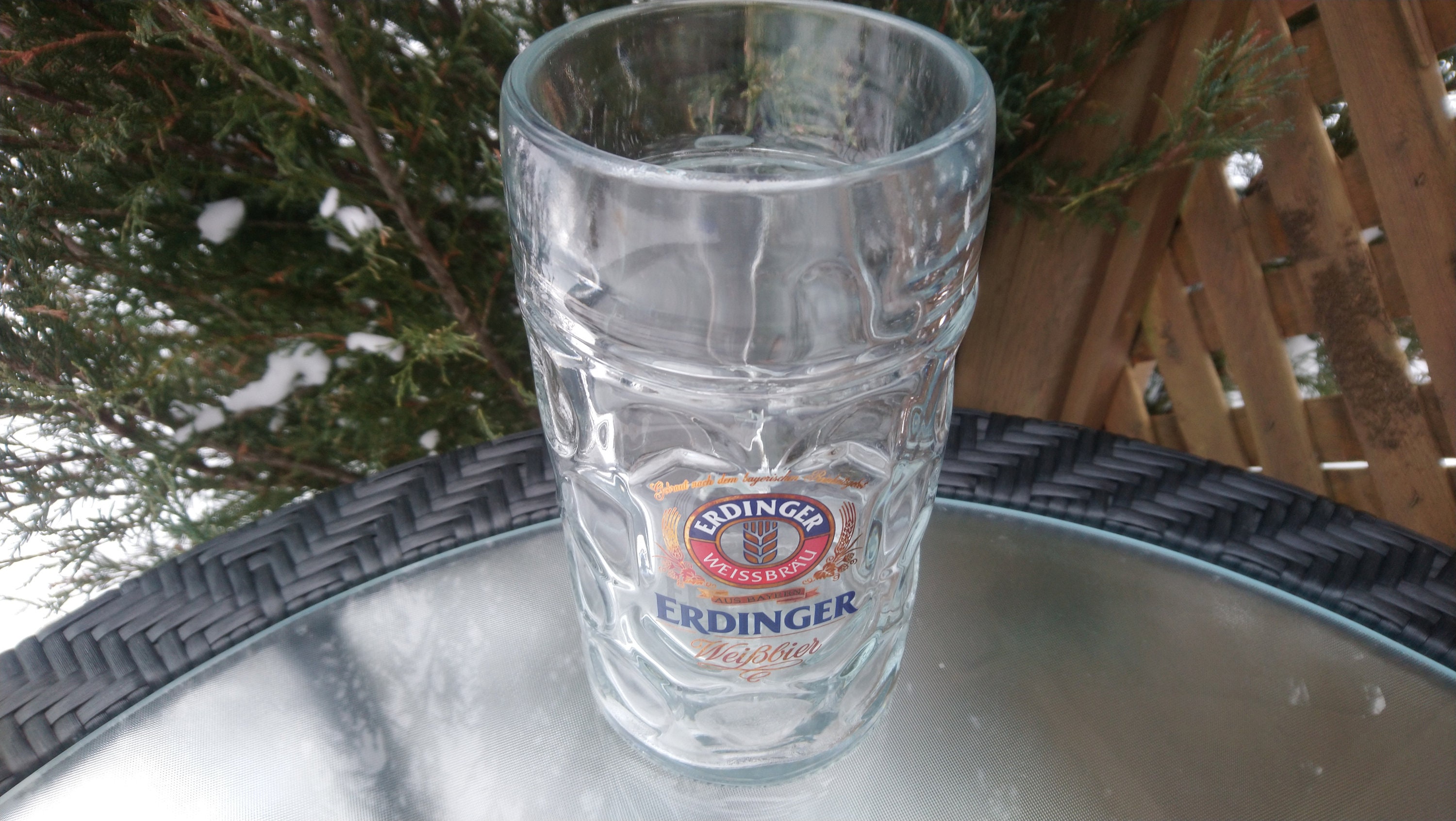 Erdinger Weissbrau Weibbier Beer Glass Stein, Barware Glass, Glass Mug ...